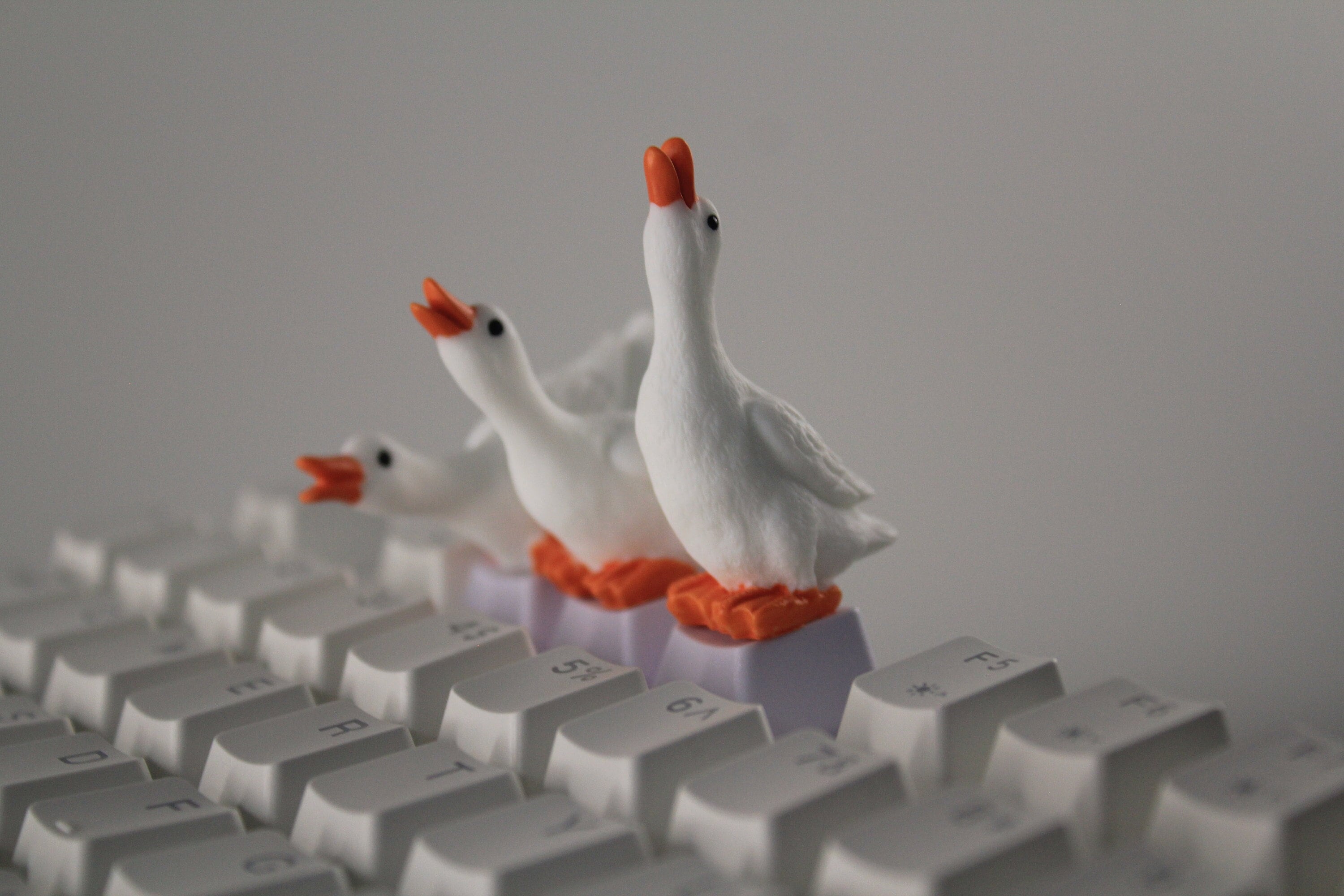 Kawaii Duck Character Keycaps, Goose Keycap, Animal Keycaps, Cute ...