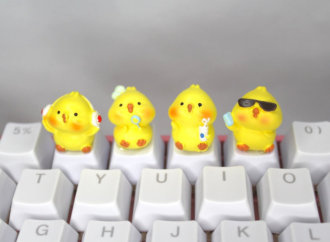 Kawaii Duck Character Keycaps, Animal Keycaps, Cute Keycaps - 1pc - Etsy