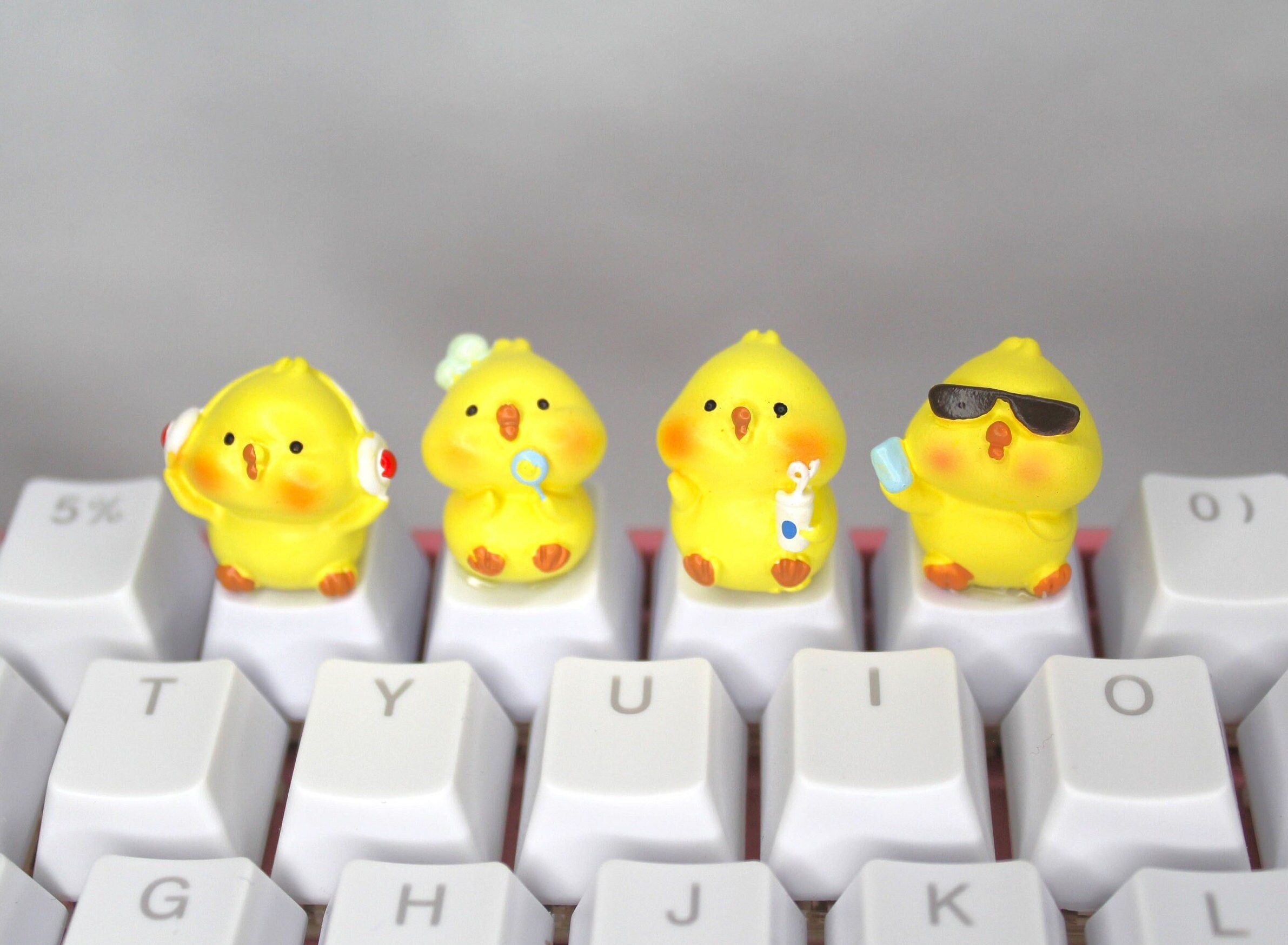 Kawaii Duck Character Keycaps, Animal Keycaps, Cute Keycaps - 1pc - Etsy