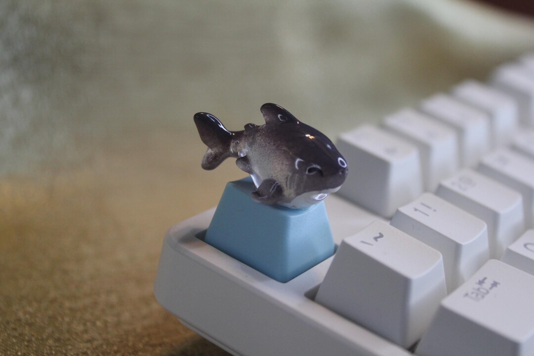 Kawaii Shark Creature Character Keycaps, Fish Keycap, Animal Keycaps ...