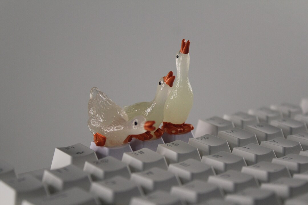 Kawaii Duck Character Keycaps, Goose Keycap, Animal Keycaps, Cute ...