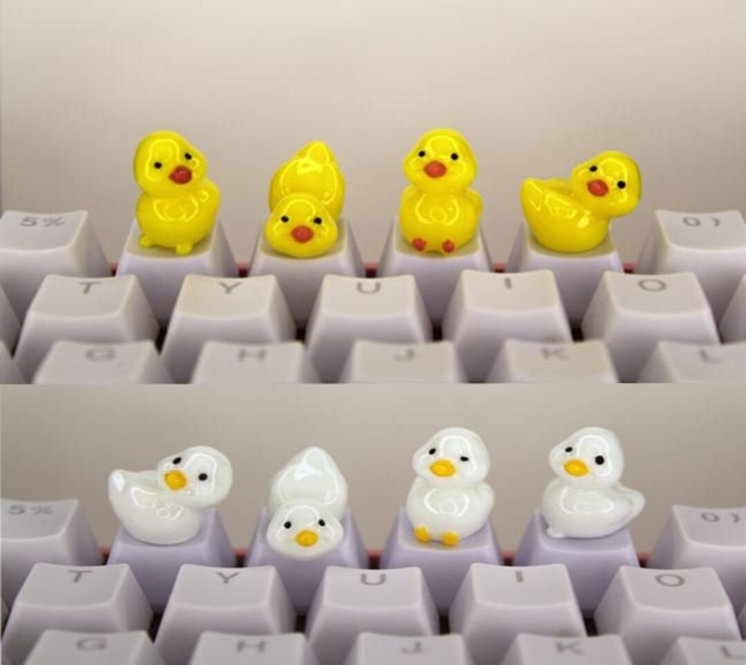 Kawaii Duck Character Keycaps, Goose Keycap, Animal Keycaps, Cute ...
