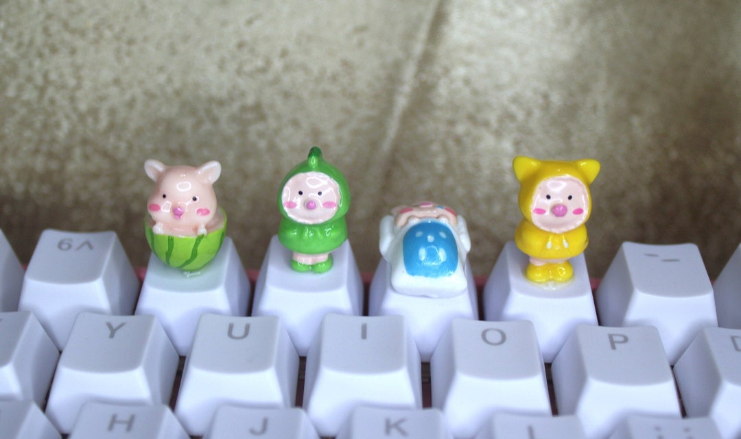 Kawaii Pig Character Keycaps, Animal Keycaps, Cute Keycaps 1pc - Etsy