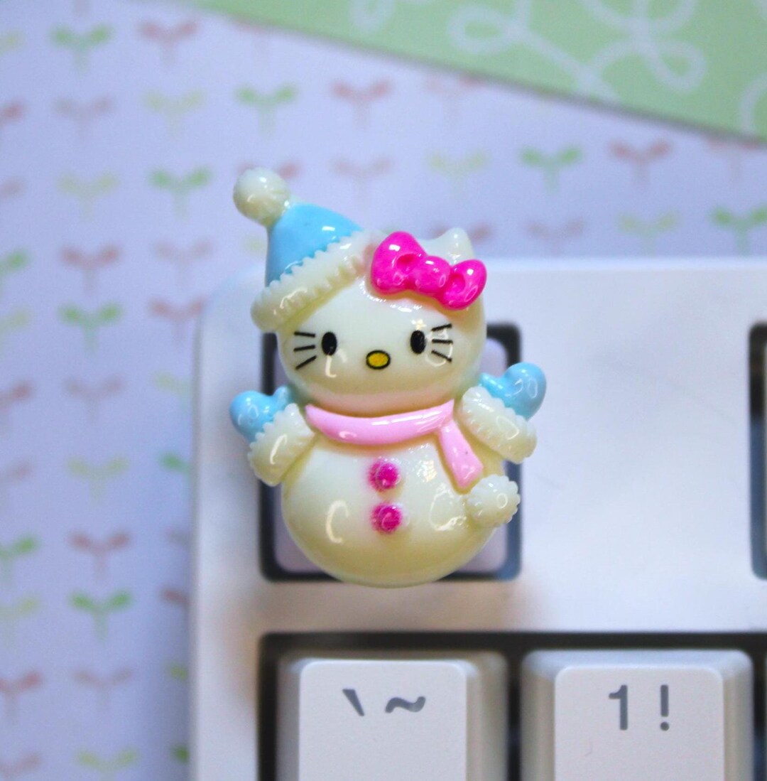 Kawaii Christmas Character Keycaps, Snowman Keycap, Kitty Keycap ...