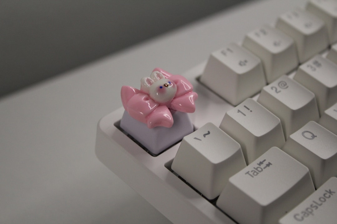 Kawaii Bunny Character Keycaps, Coquette Keycap, Bow Keycap, Bunny Bow ...