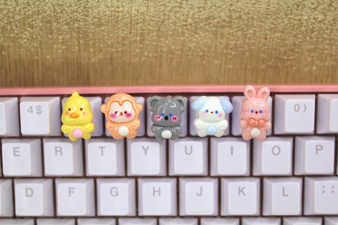 Kawaii Animal Character Keycaps, Monkey Keycap, Koala Keycap, Animal ...