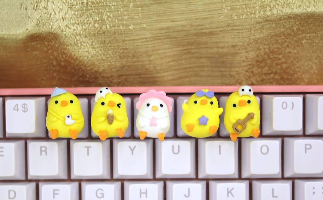 Kawaii Duck Character Keycaps, Animal Keycaps, Cute Keycaps - 1pc - Etsy