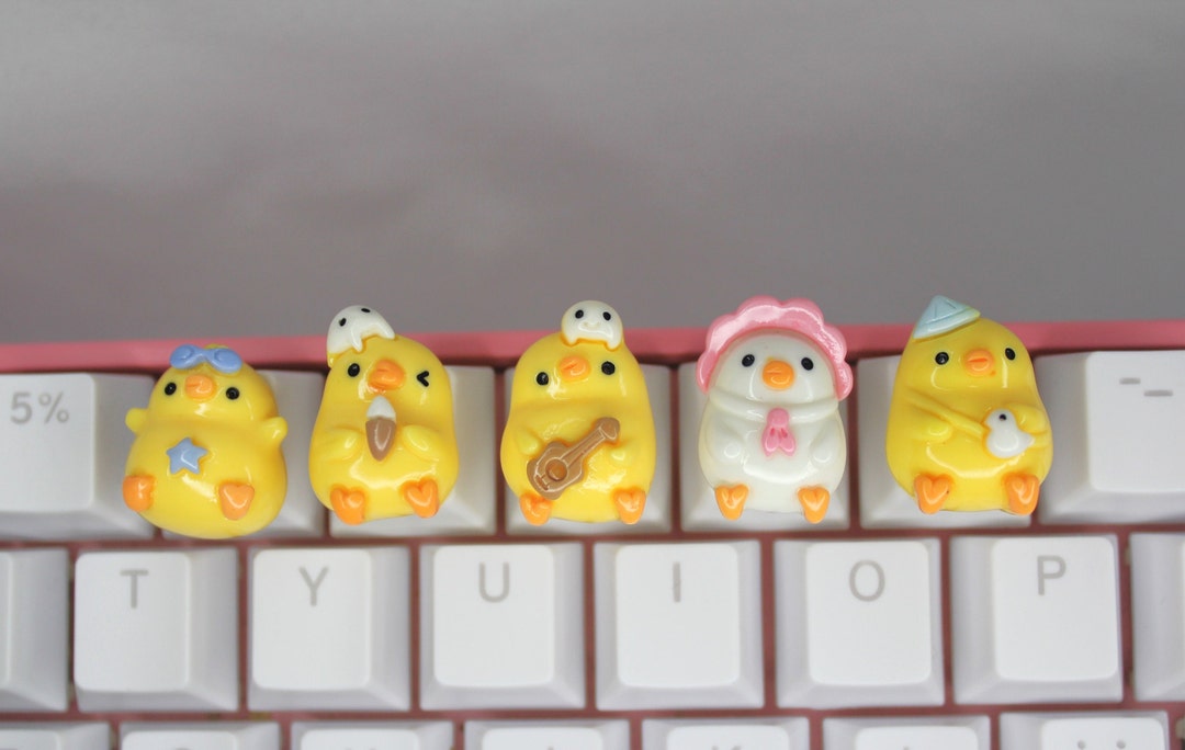 Kawaii Duck Character Keycaps, Animal Keycaps, Cute Keycaps - 1pc - Etsy