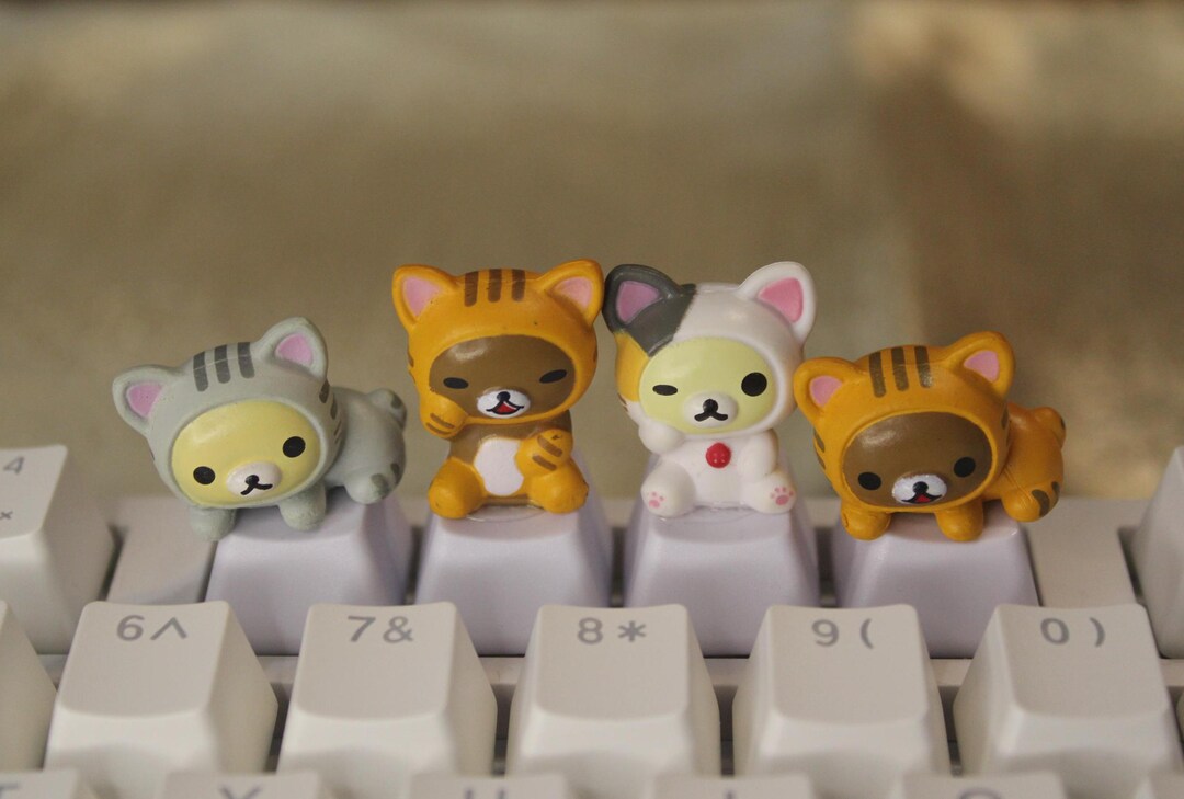 Kawaii Kuma Bear Character Keycaps, Animal Keycaps, Cute Keycaps ...