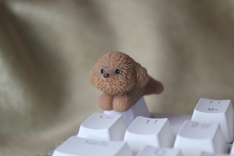 Kawaii Poodle Keycaps, Dog Keycaps, Maltese Keycap, Animal Keycaps ...