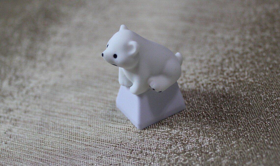 Kawaii Christmas Polar Bear Keycaps, Animal Keycaps, Cute Keycaps 1pc ...