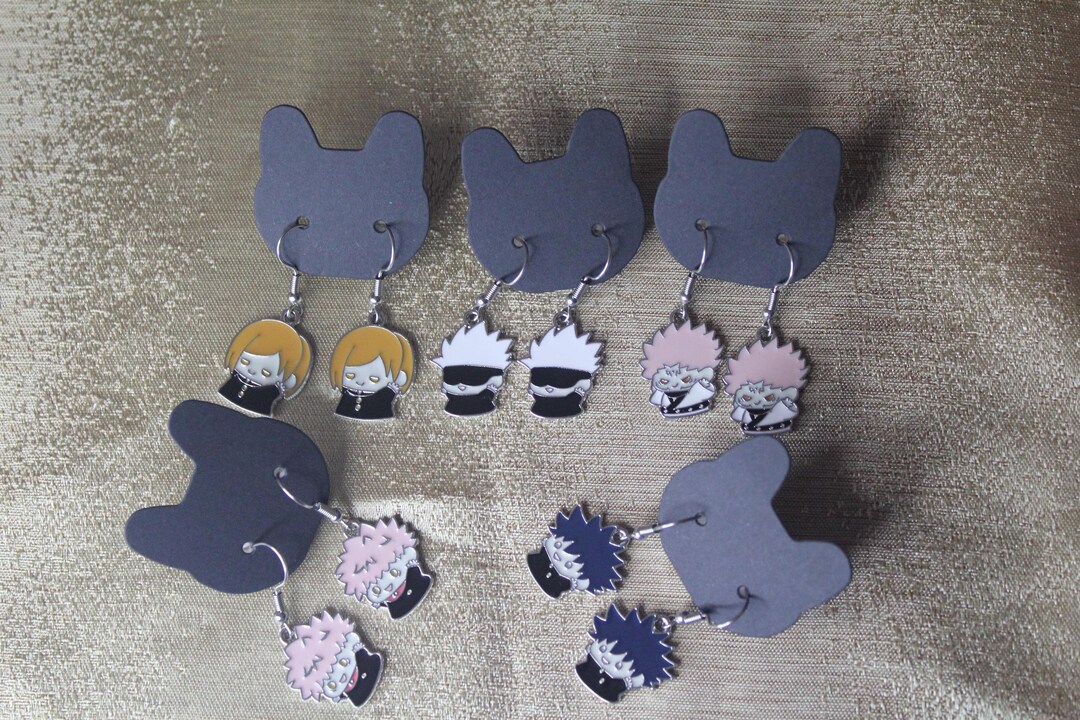 Anime Earrings, Cartoon Earrings, Kawaii Earrings, Character Jujutsu ...