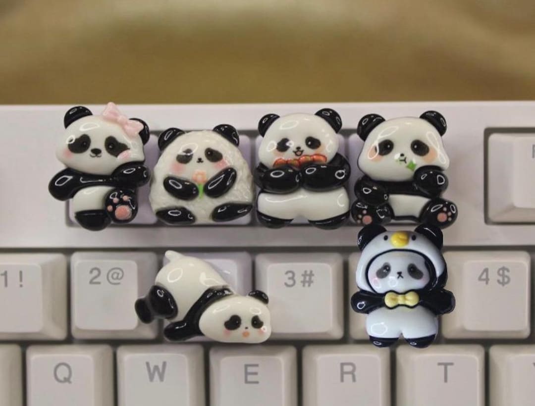 Kawaii Panda Bear Character Keycaps, Animal Keycaps, Cute Keycaps - 1pc ...