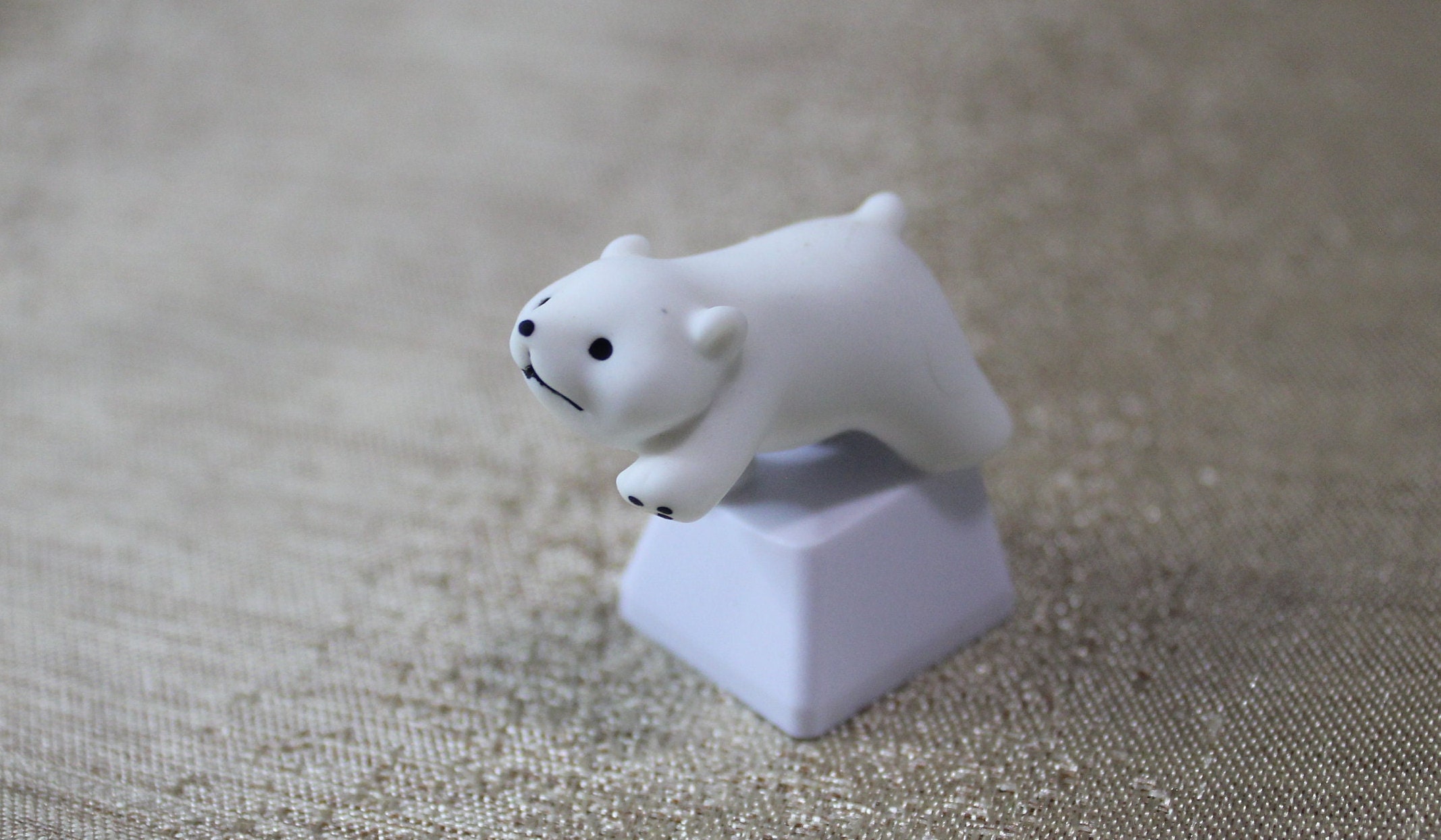 Kawaii Christmas Polar Bear Keycaps, Animal Keycaps, Cute Keycaps - 1pc ...