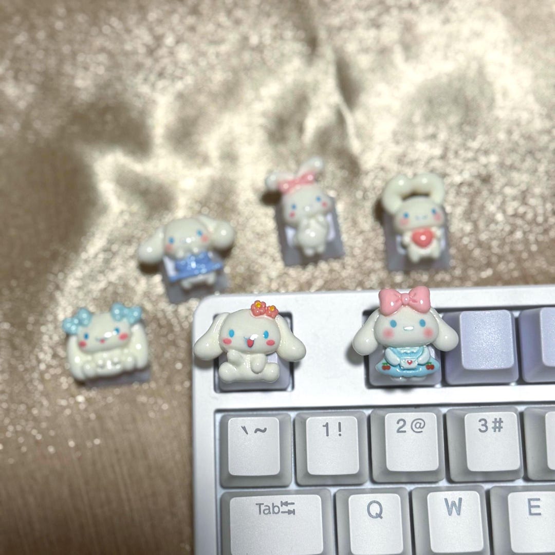Kawaii Character Keycaps, Cinnamon Keycap, Animal Keycaps, Cute Keycaps ...
