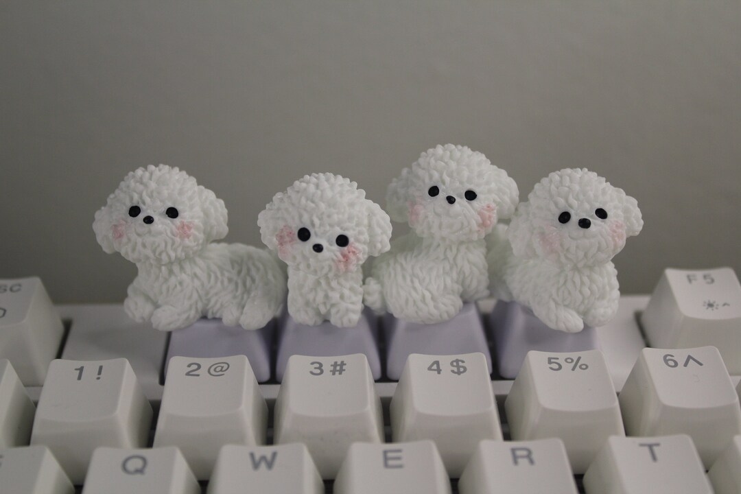 Kawaii Poodle Keycaps, Dog Keycaps, Maltese Keycap, Animal Keycaps ...
