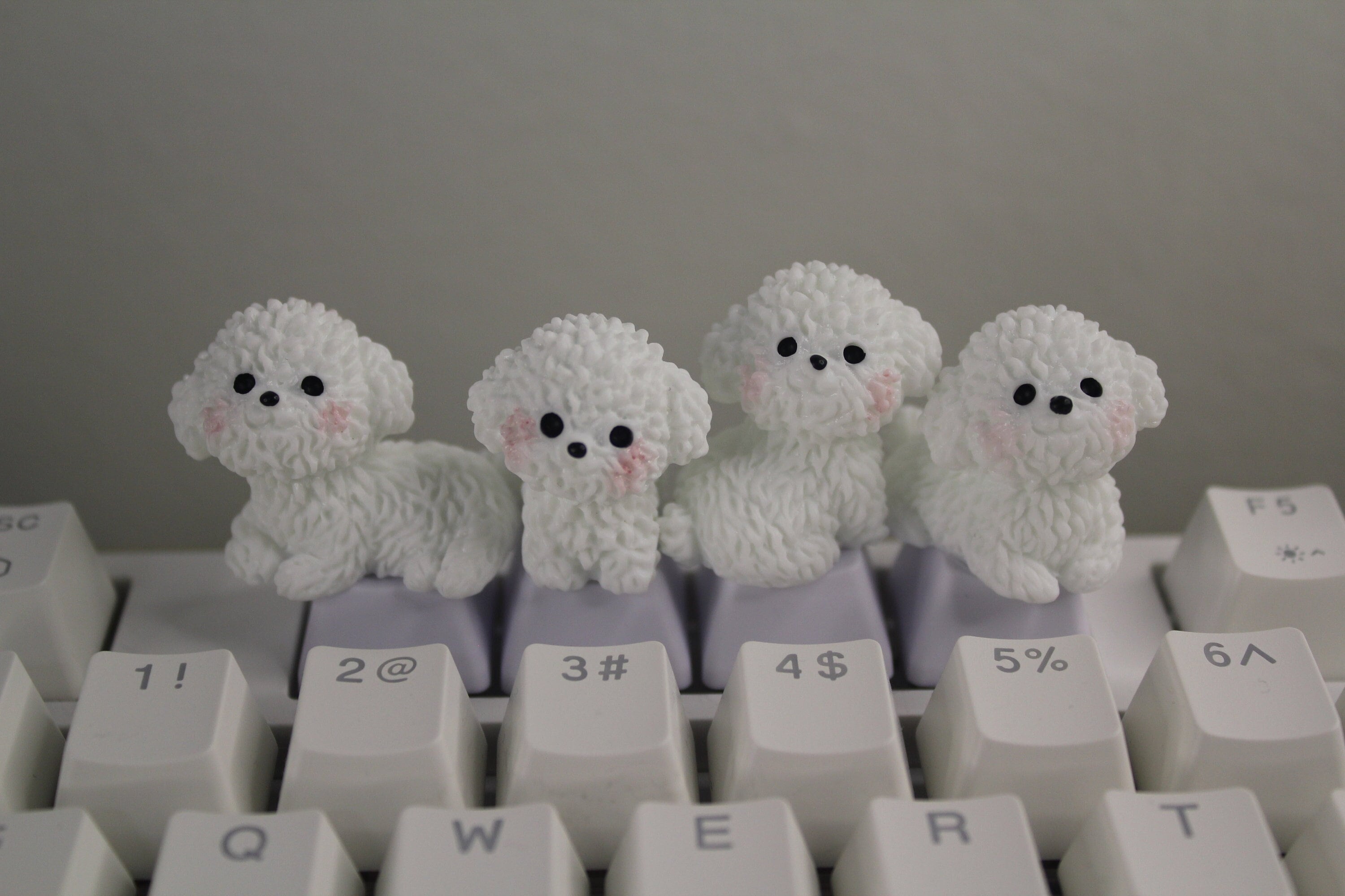 Kawaii Poodle Keycaps, Dog Keycaps, Maltese Keycap, Animal Keycaps ...