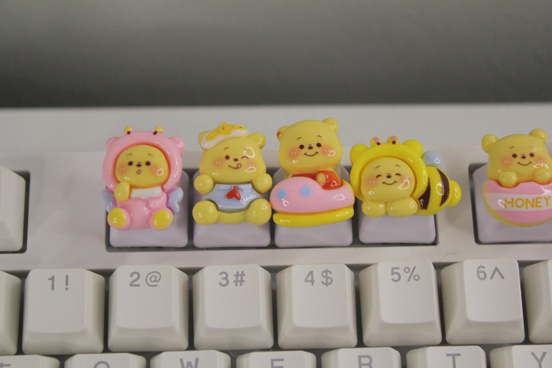 Kawaii Winnie the Pooh Keycaps, Bear Keycaps, Animal Keycaps, Cute ...