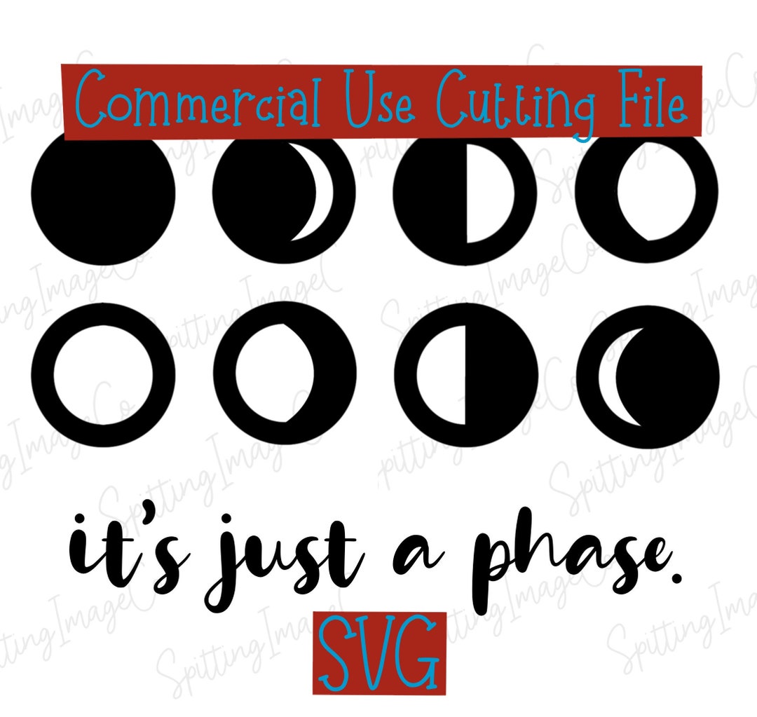 Moon Phase SVG File for Cricut, Clipart, Cut Files for Silhouette, SVG ...