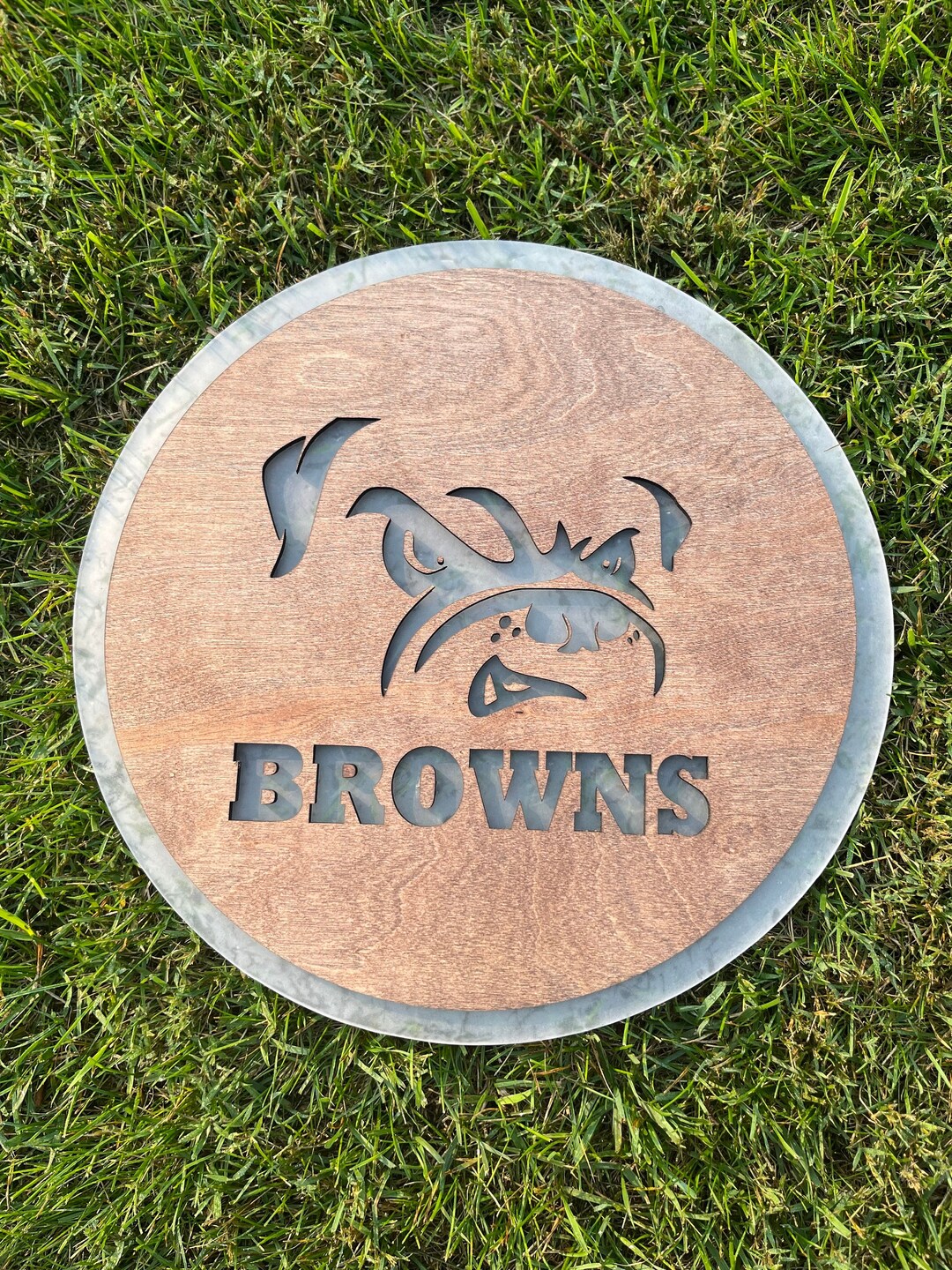 Cleveland Browns LED Dawg Sign: Handmade Wood Art Decor (16”) - Etsy