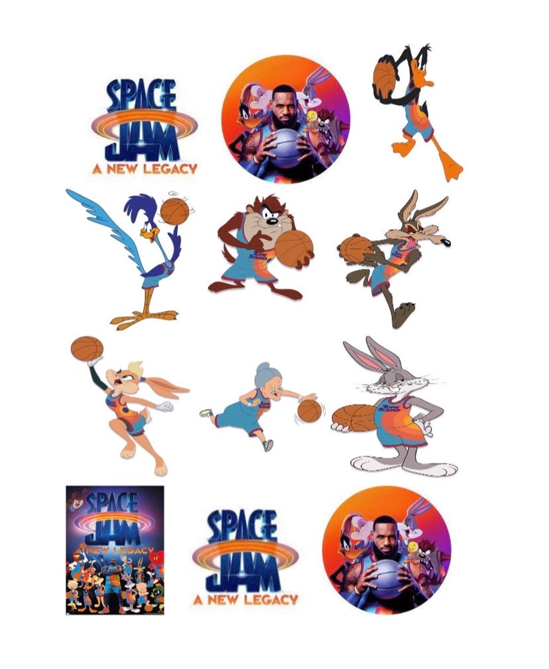 Space Jam Custom Edible Image Toppers - Etsy