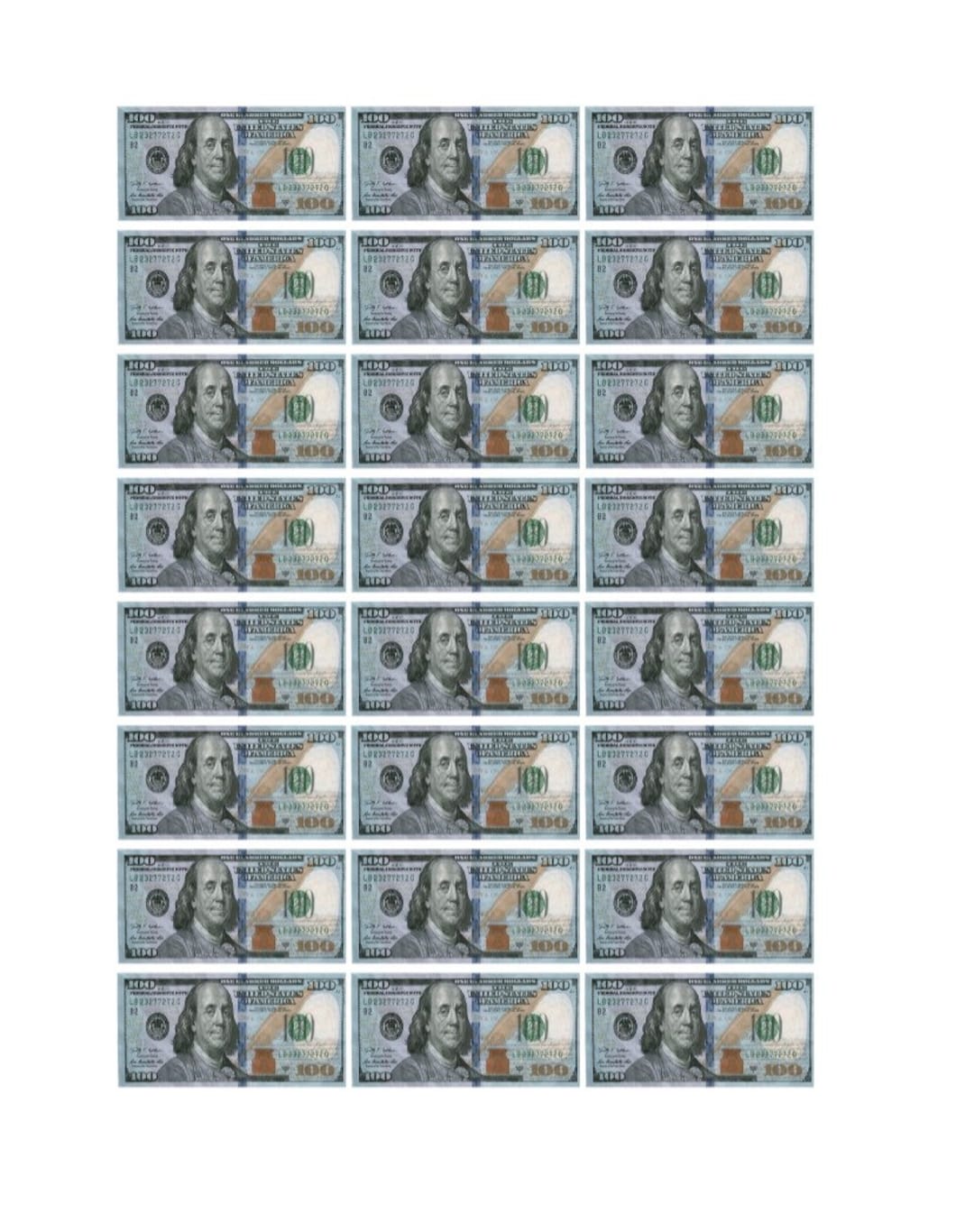 Dollar Bills Custom Edible Image Toppers - Etsy