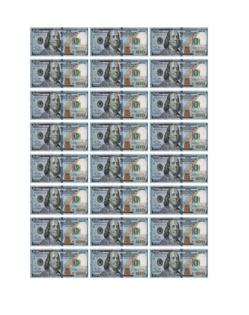 Dollar Bills Custom Edible Image Toppers - Etsy Australia