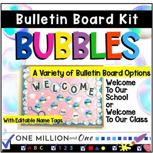 BULLETIN BOARD KIT | Bubble Theme | Classroom Decor | Welcome to Our ...