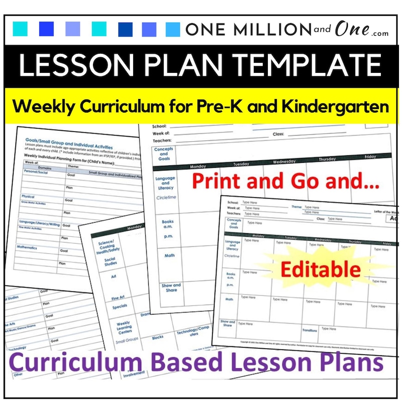 Preschool Lesson Plans - Etsy