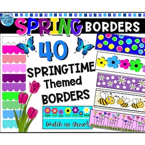 Spring Borders-40 Bulletin Board Borders-classroom Borders-springtime ...