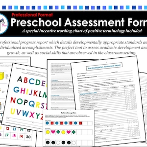 Pre-kindergarten Assessment and Portfolio Forms Packet | Preschool-pre ...