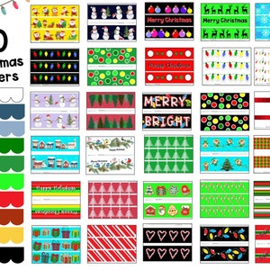 Christmas Borders | Bulletin Board Borders | Printable Set | Classroom ...
