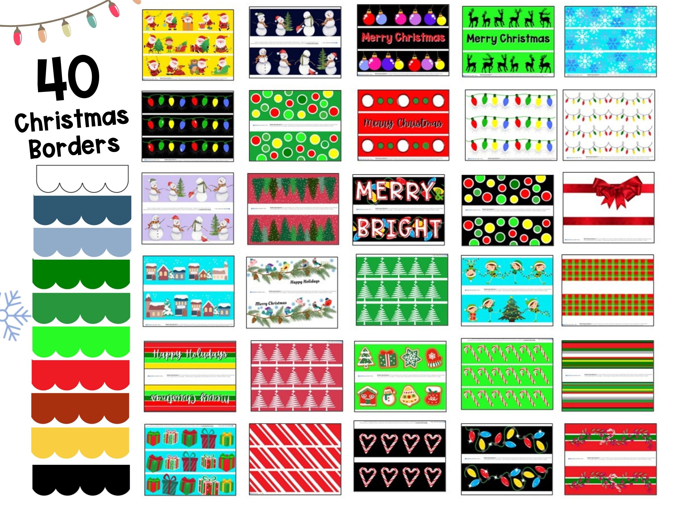 Christmas Borders | Bulletin Board Borders | Printable Set | Classroom ...