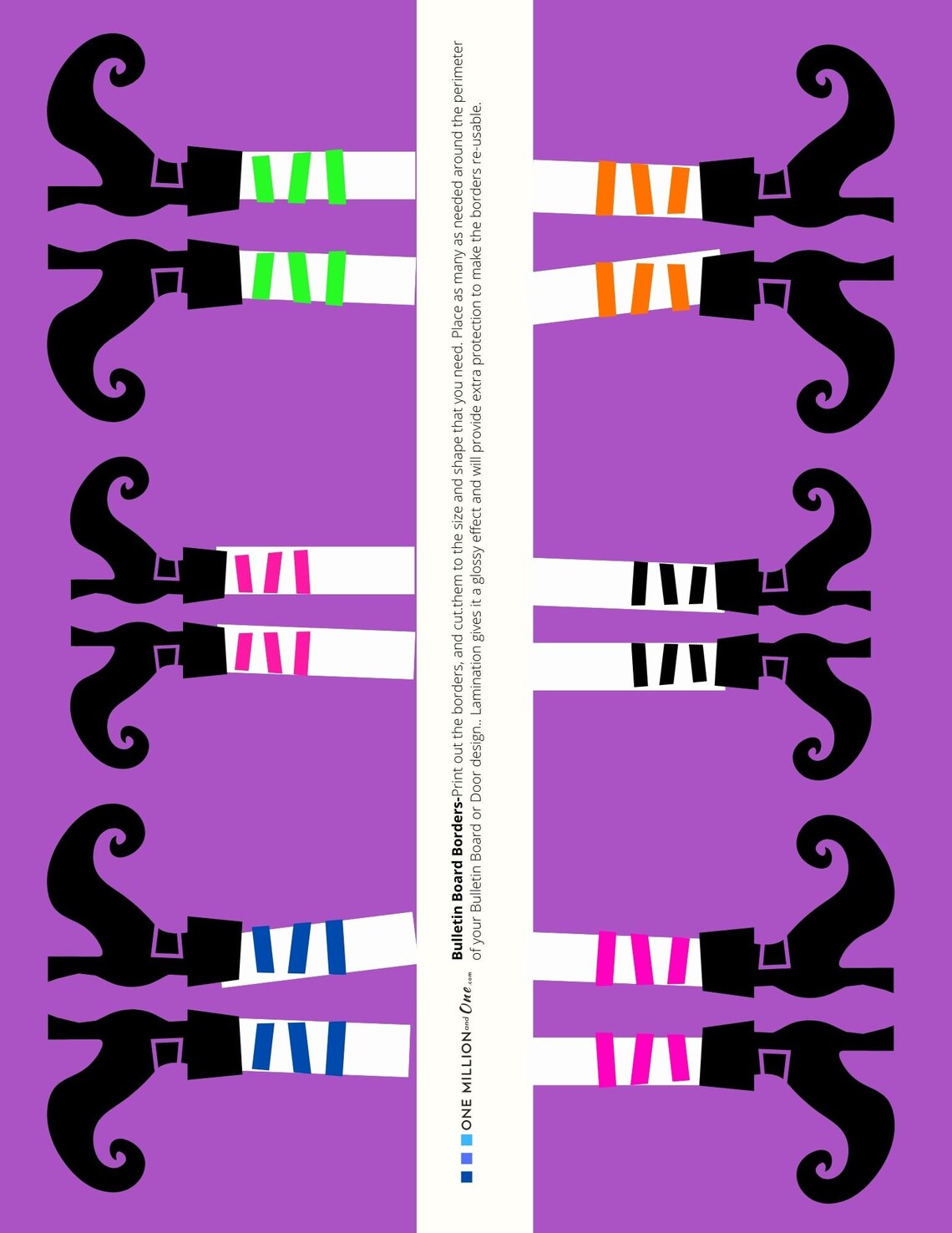 Halloween Borders Bulletin Borders Printable Set 50 - Etsy