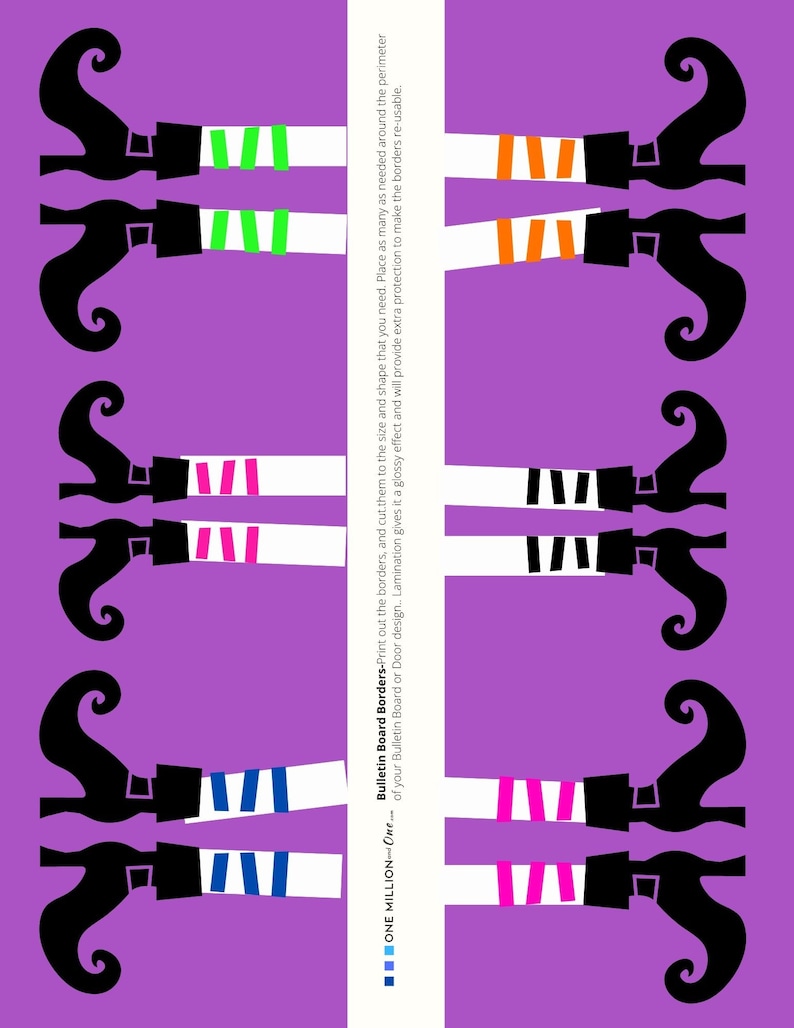 Halloween Borders | Bulletin Borders Printable Set | 50 Different ...