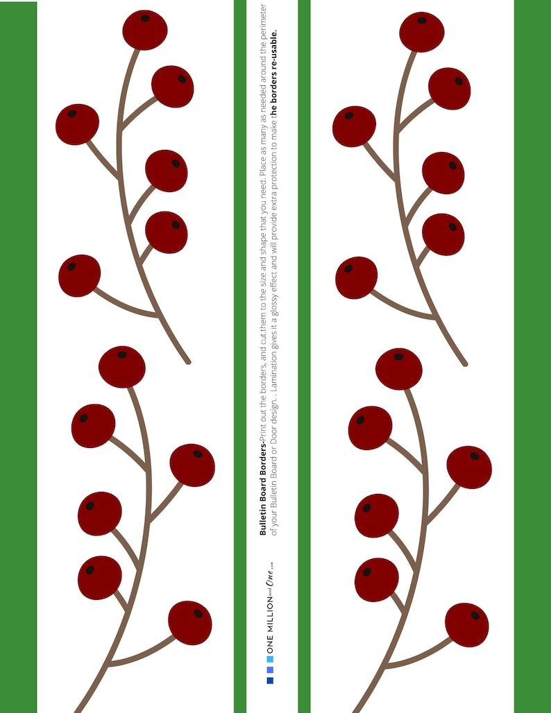 Winter BORDERS | Bulletin Board BORDER Set | Printable Set | Border ...