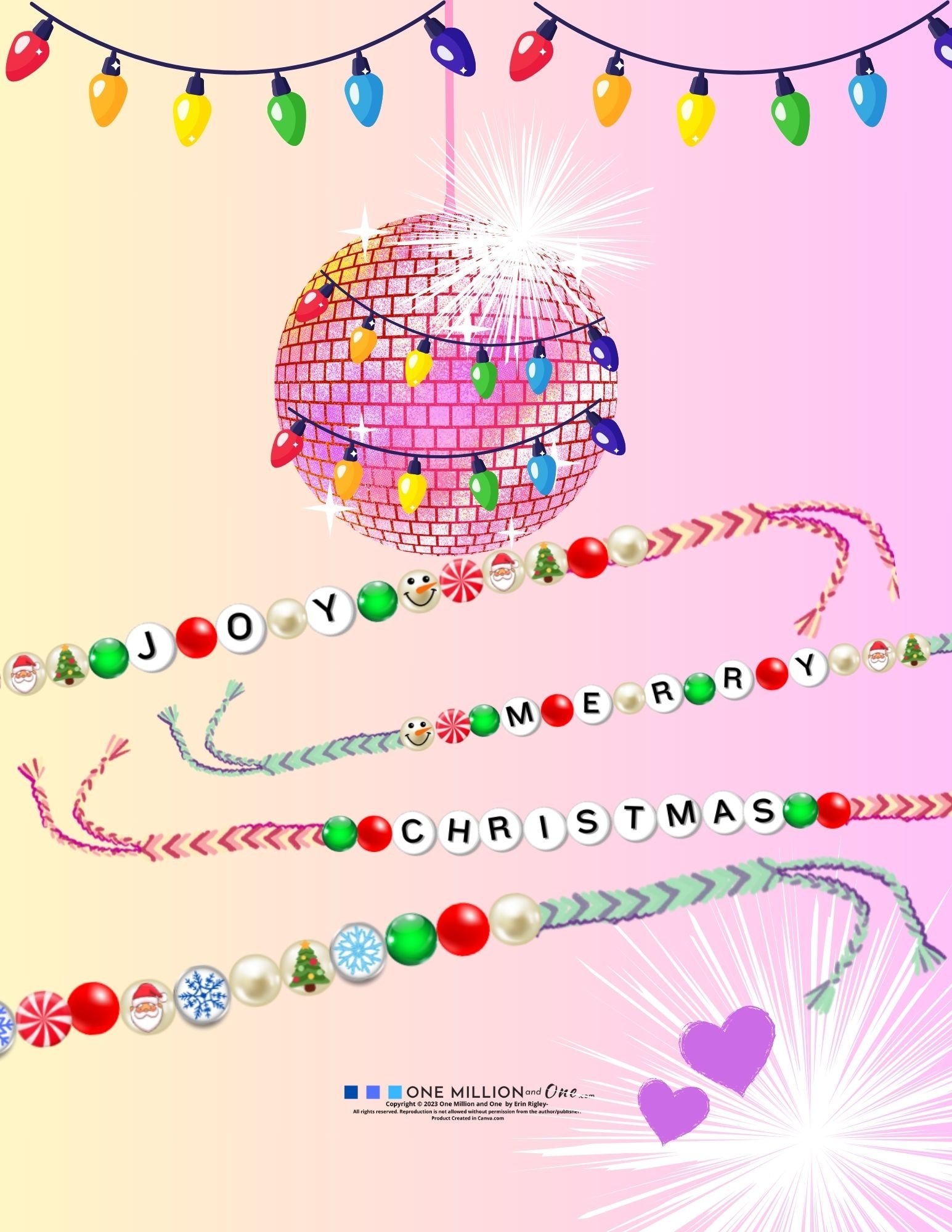 Christmas Friendship Bracelet Bulletin Board Kit: Alphabet Beads (PDF ...