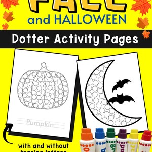 Dotter Activity Pages for Fall and Halloween-early Learners-dot Art ...
