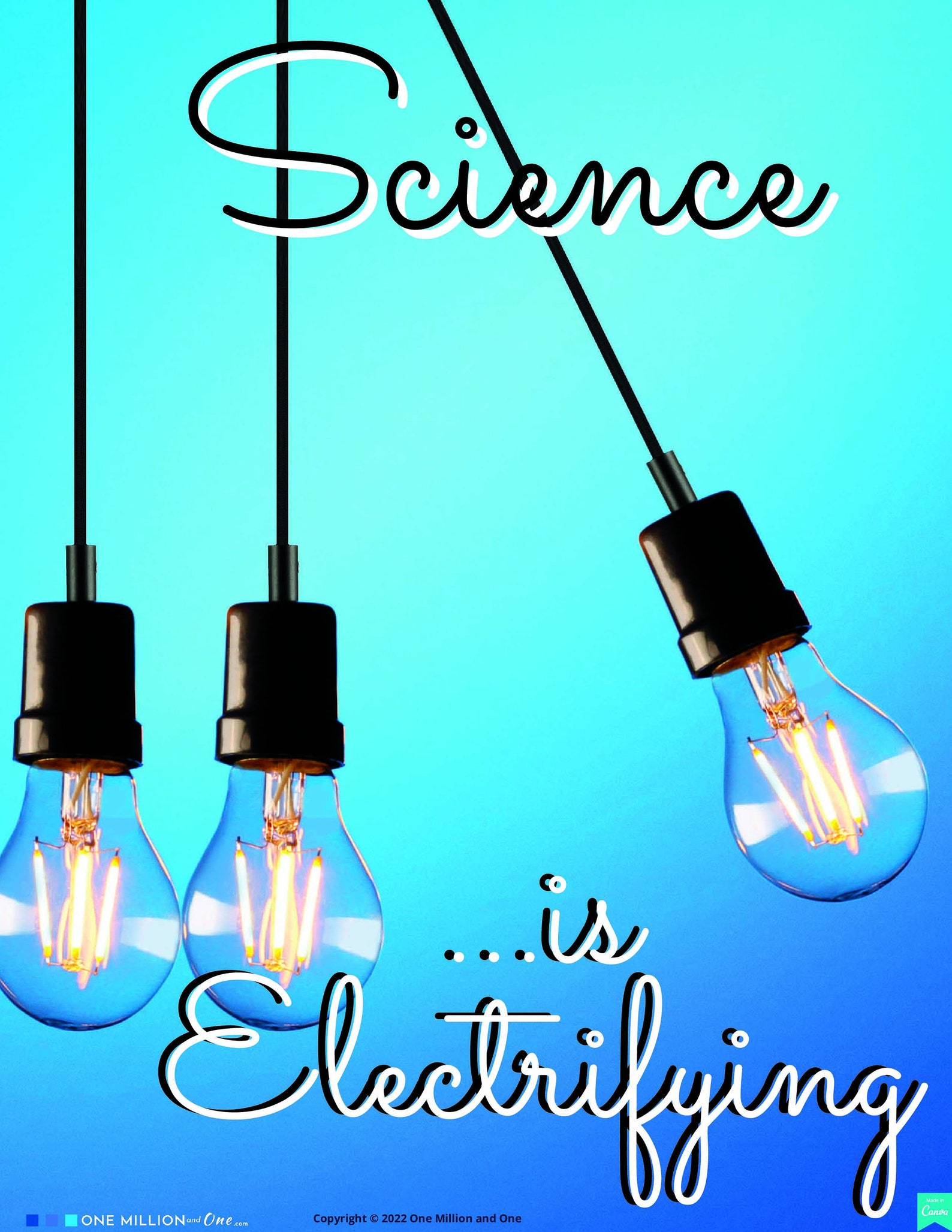 Printable Wall Art-science is Electrifying-inspirational Poster ...