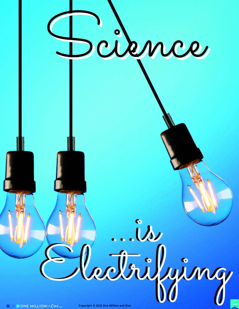 Printable Wall Art-science is Electrifying-inspirational Poster ...