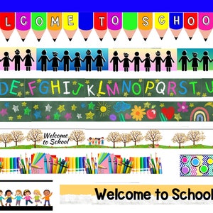 Back to School BORDERS | Bulletin Board Borders | Classroom Decorations ...