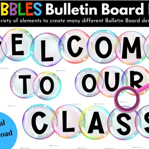 BULLETIN BOARD KIT | Bubble Theme | Classroom Decor | Welcome to Our ...