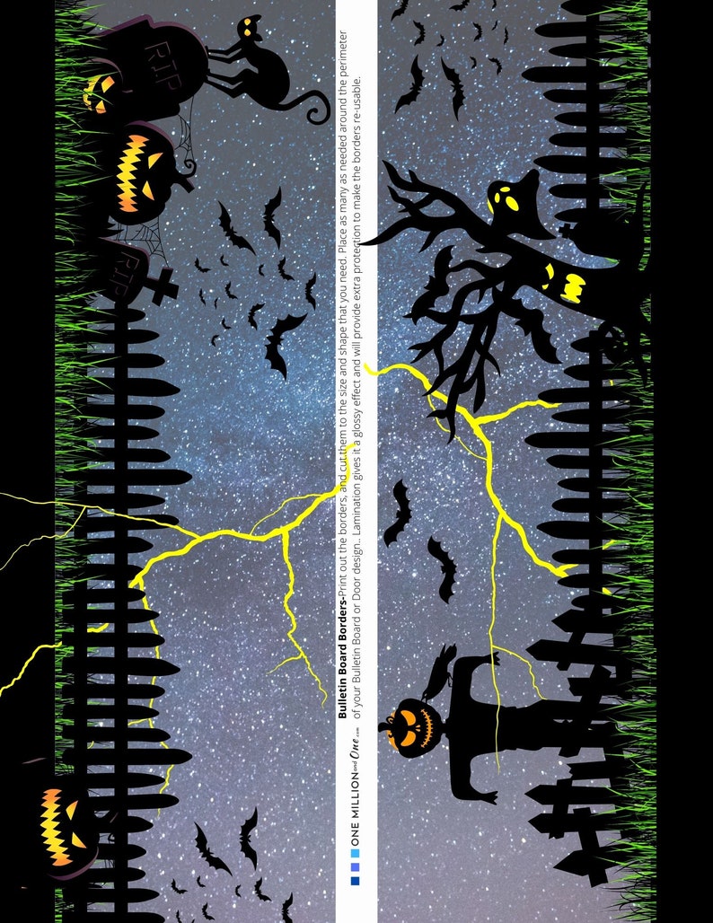 Halloween Borders | Bulletin Borders Printable Set | 50 Different ...