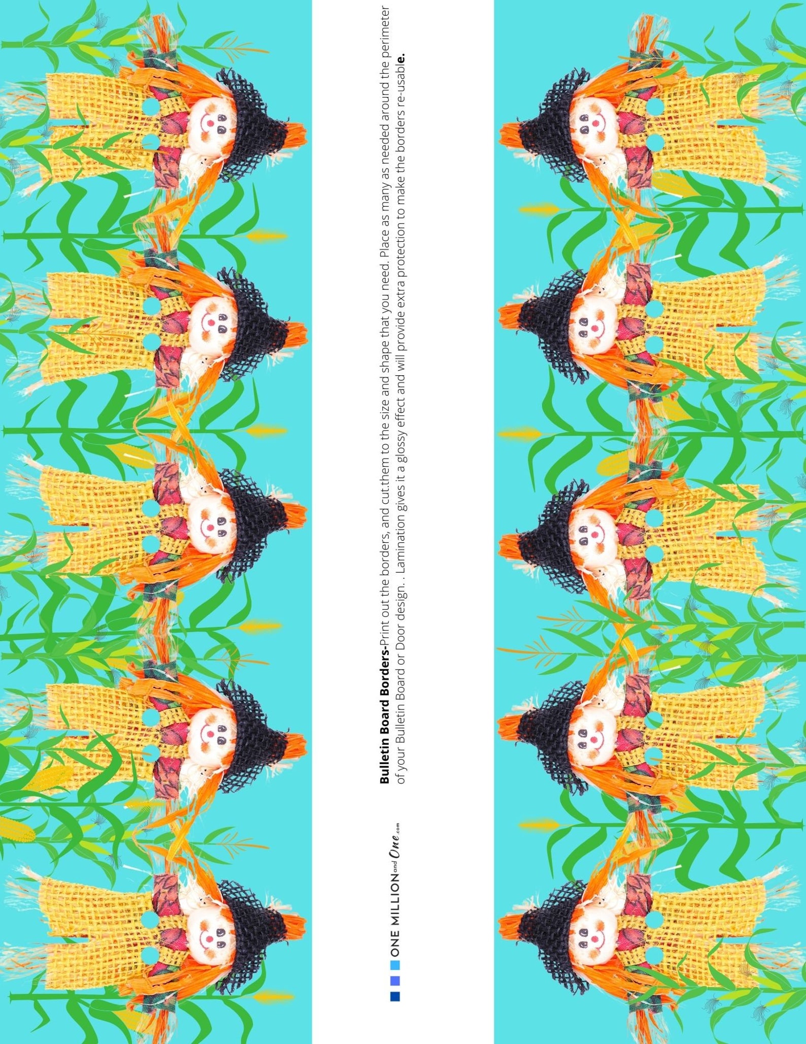 FALL BORDERS Bulletin Board Borders Printable Set 50 Different Borders ...