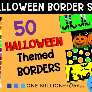 Halloween Borders Bulletin Borders Printable Set 50 Different Borders ...