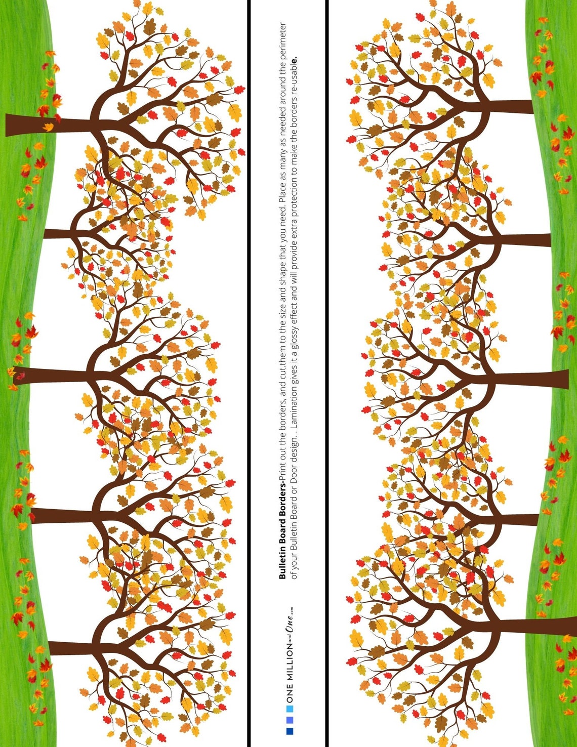 FALL BORDERS Bulletin Board Borders Printable Set 50 - Etsy