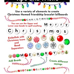 Christmas Friendship Bracelet Bulletin Board Kit: Alphabet Beads (PDF ...