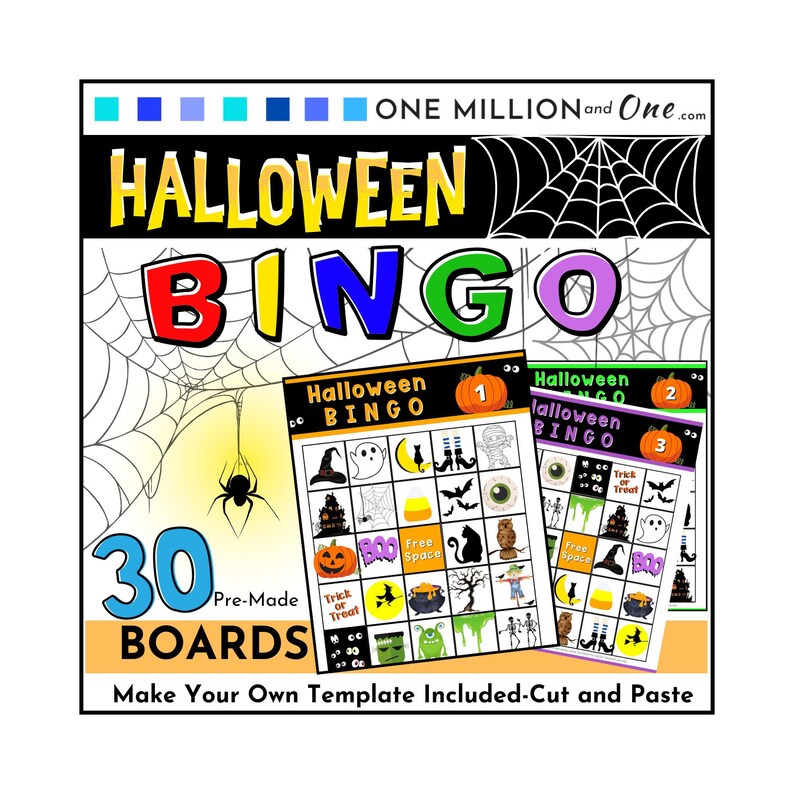 HALLOWEEN BINGO Activity Game | PARTY Game! | Set of 30 Game Boards and ...