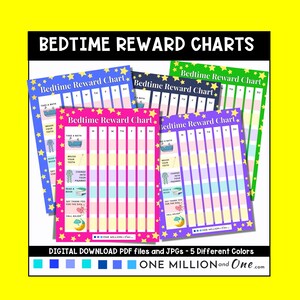 Printable Children's Bedtime Reward Chart - Digital Download for ...