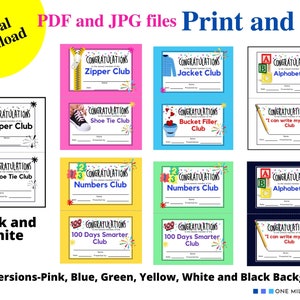 Student Certificates Congratulations Certificates Pre-k 1st Grade ...